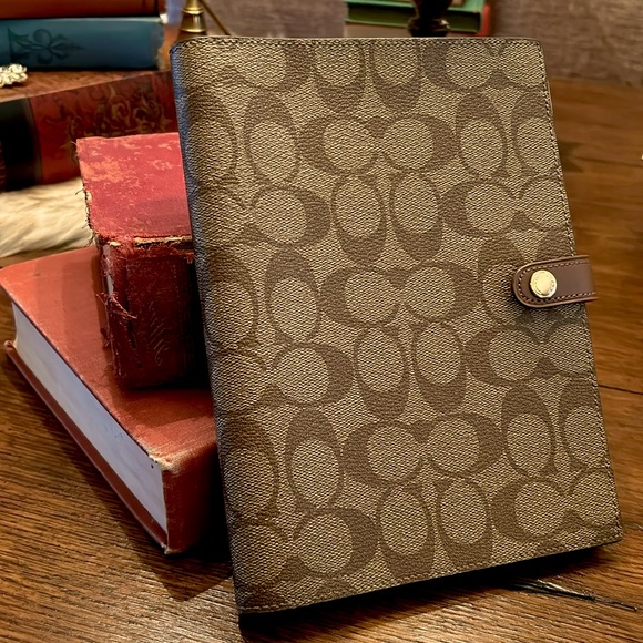 Coach | Accessories | Coach Notebook In Signature Canvas Leather | Poshmark
